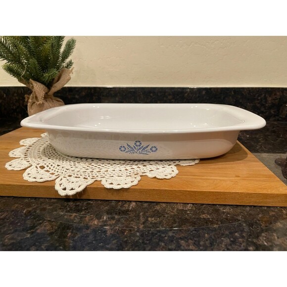 Corningware | Kitchen | Vintage Corning Ware Blue Cornflower Roaster P2 ...